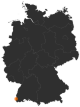 Neuenburg am Rhein an der deutsch-französischen Grenze (Baden ...
