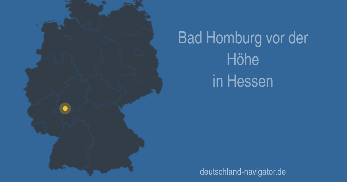 Wo Liegt Bad Homburg