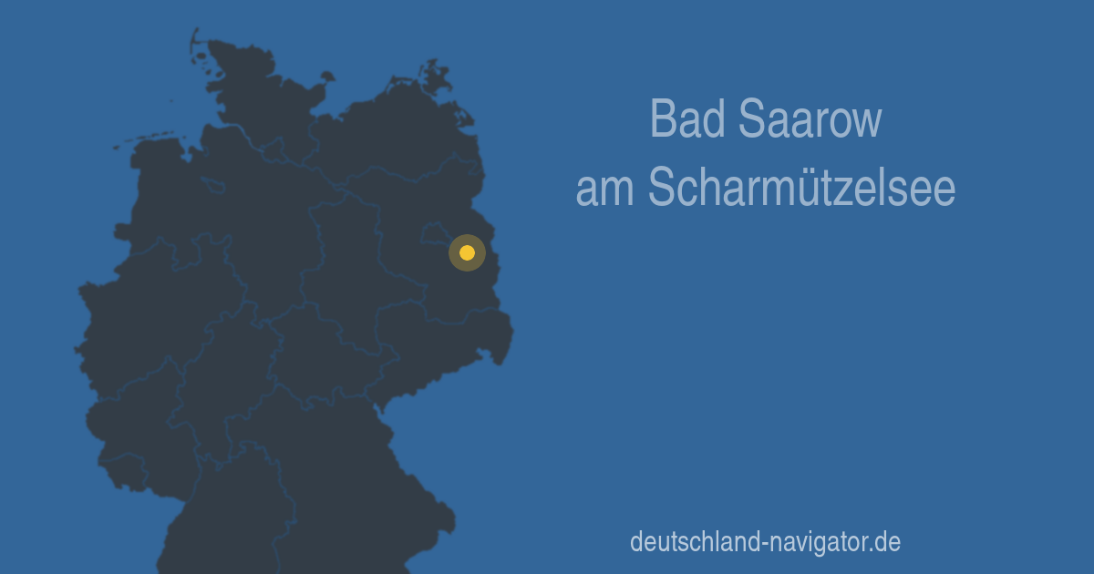 Bad Saarow am Scharmützelsee (Brandenburg) - Stadtplan, Routenplaner ...