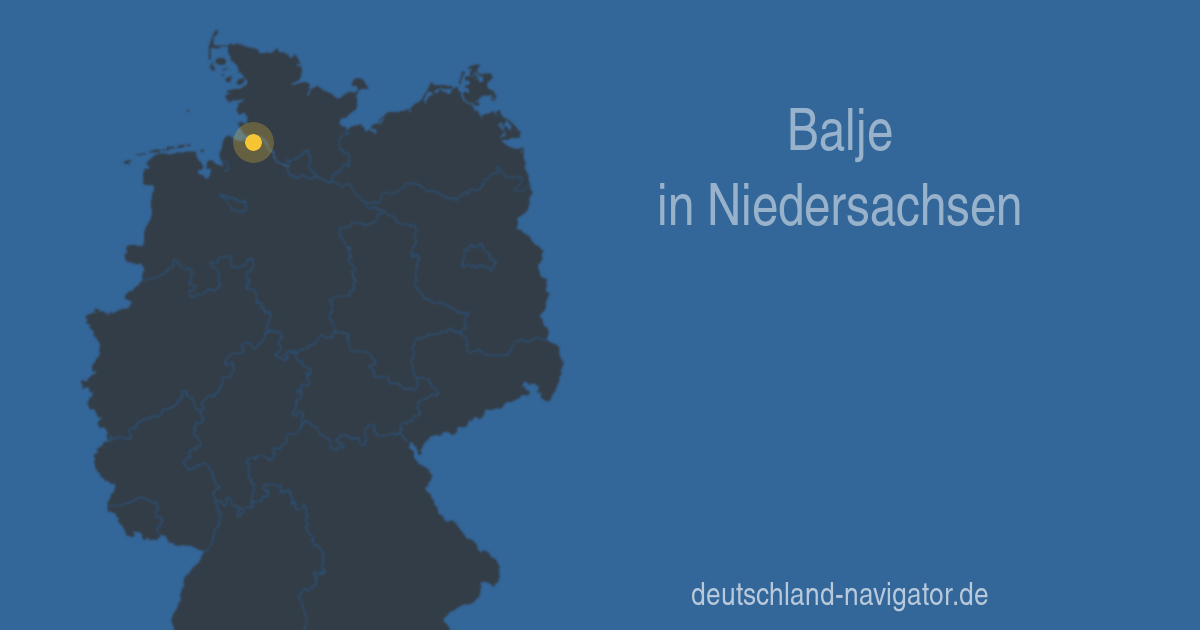 Balje in Niedersachsen - Karte, Infos und Wissenswertes über Balje