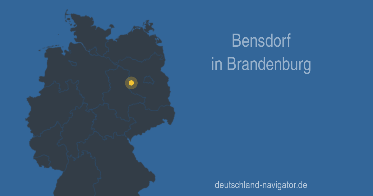 Bensdorf in Brandenburg - Karte, Infos und Wissenswertes über Bensdorf