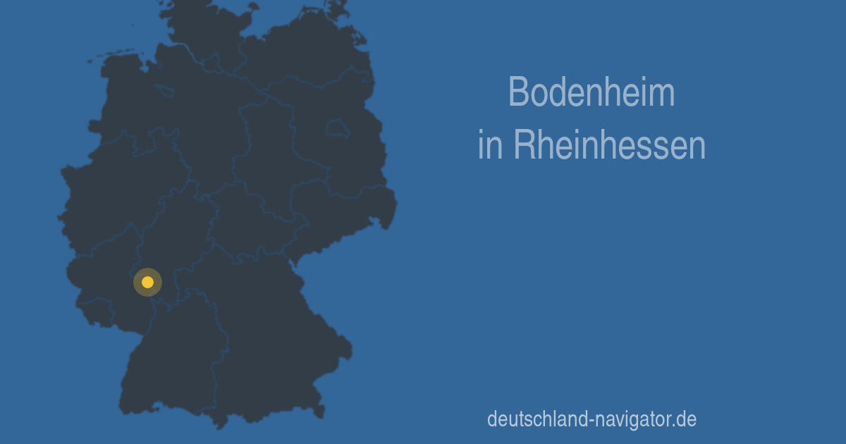 Bodenheim in Rheinhessen (Rheinland-Pfalz) - Stadtplan, Routenplaner ...