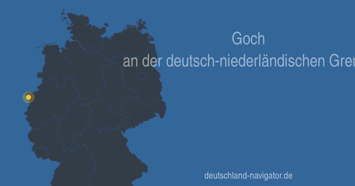Goch an der deutsch-niederländischen Grenze (Nordrhein-Westfalen ...