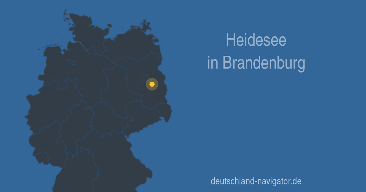 Heidesee in Brandenburg - Karte, Infos und Wissenswertes über Heidesee