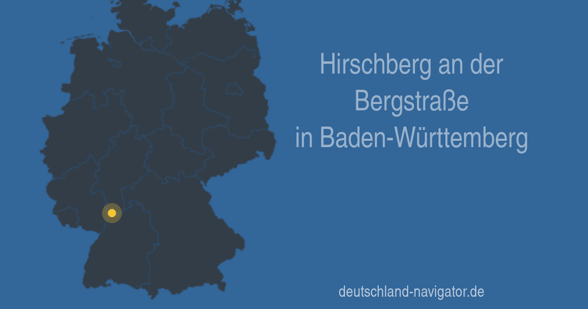 Hirschberg an der Bergstraße in Baden-Württemberg - Karte, Infos und ...