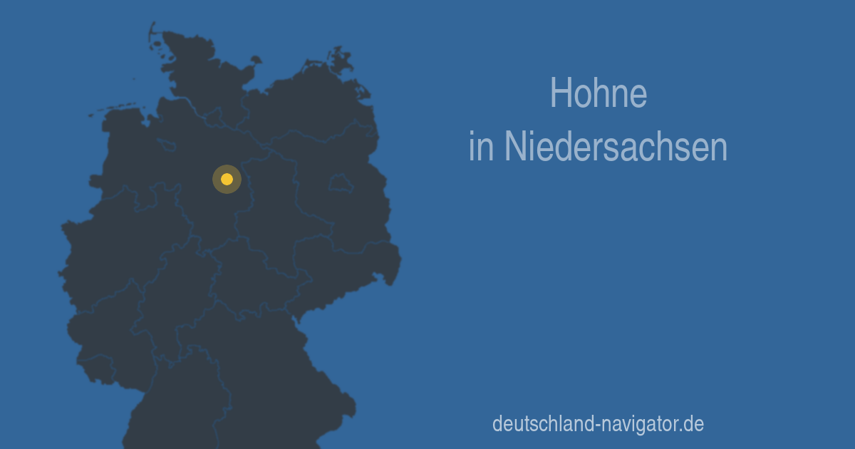 Hohne in Niedersachsen - Karte, Infos und Wissenswertes über Hohne