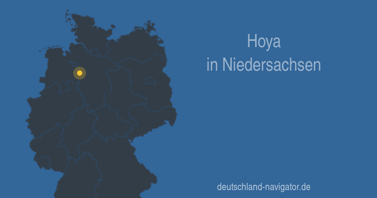 Hoya in Niedersachsen - Karte, Infos und Wissenswertes über Hoya