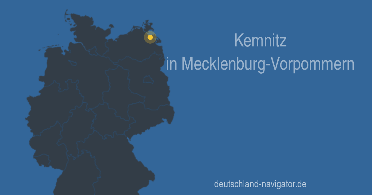 Kemnitz in Mecklenburg-Vorpommern - Karte, Infos und Wissenswertes über ...