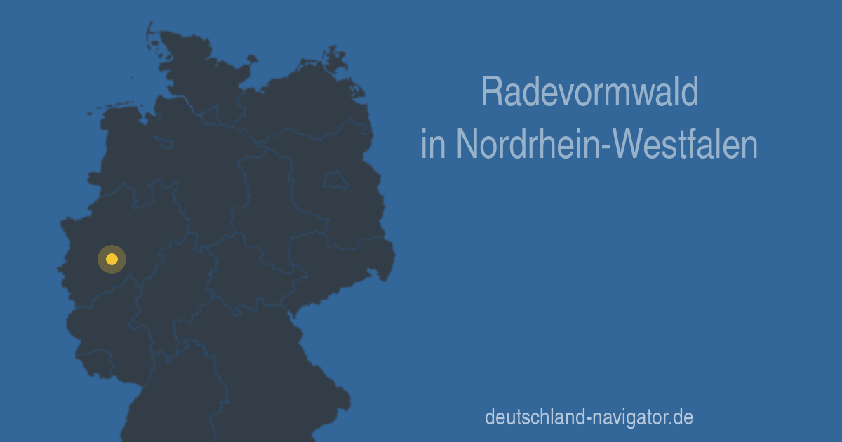 Radevormwald in Nordrhein-Westfalen - Karte, Infos und Wissenswertes ...