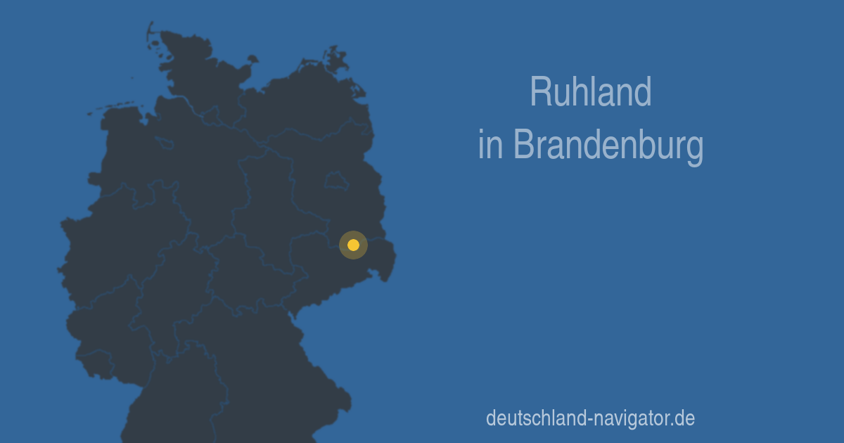 Ruhland in Brandenburg - Karte, Infos und Wissenswertes über Ruhland