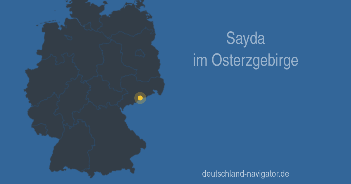 Sayda im Osterzgebirge (Sachsen) - Stadtplan, Routenplaner und mehr