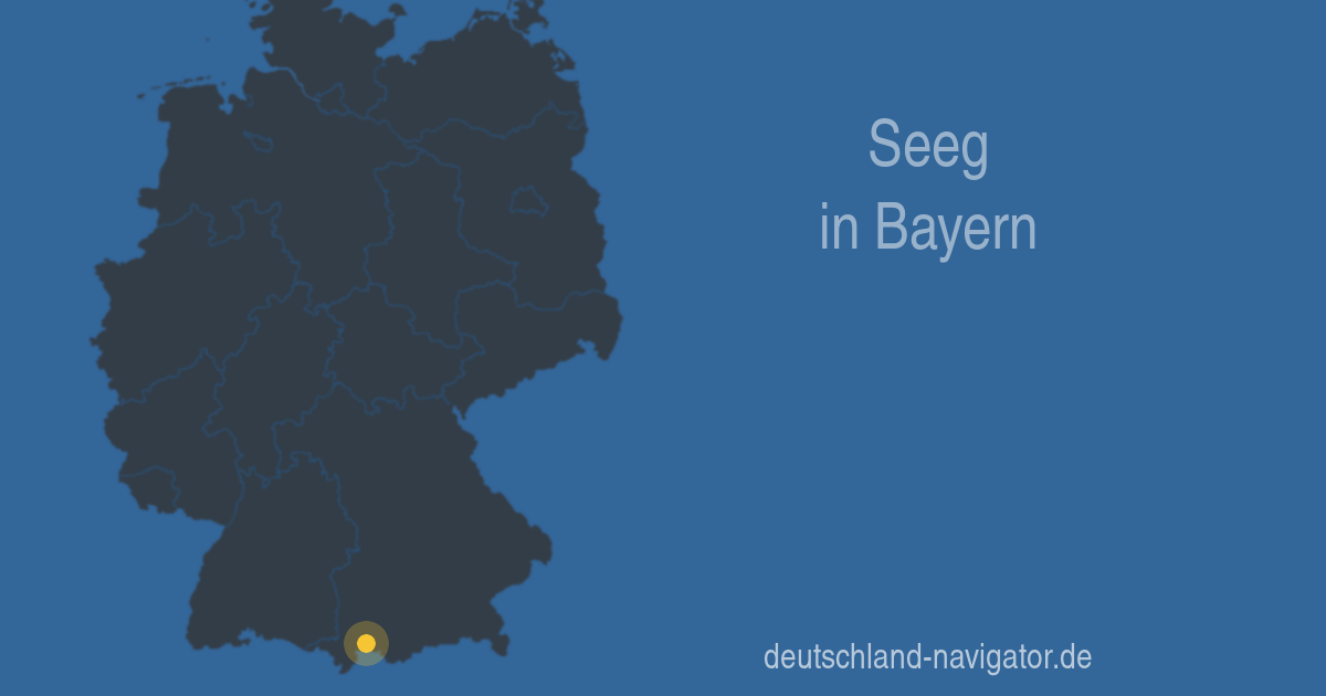 Seeg in Bayern - Karte, Infos und Wissenswertes über Seeg