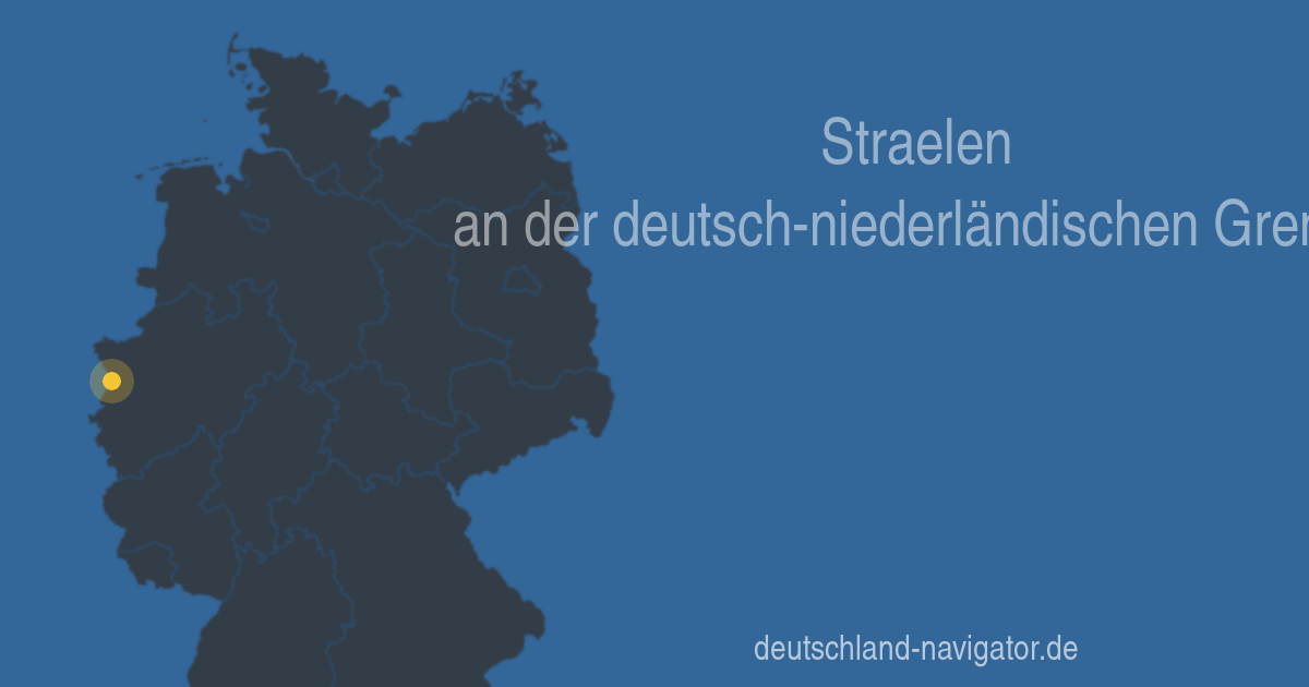 Straelen an der deutsch-niederländischen Grenze (Nordrhein-Westfalen ...