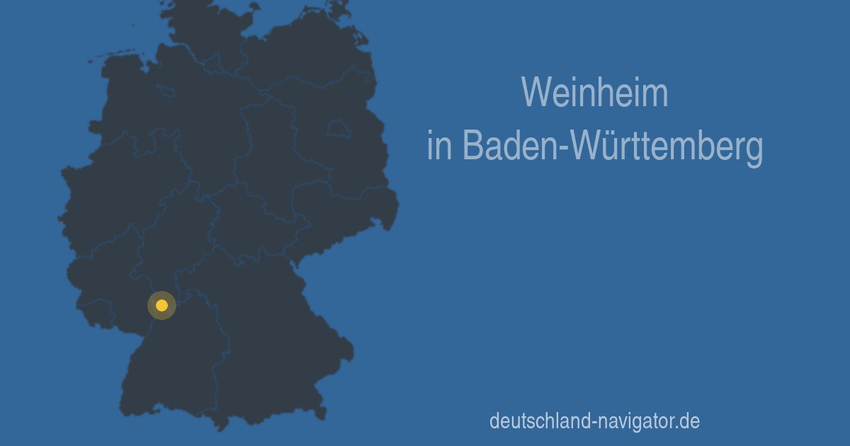 Weinheim in Baden-Württemberg - Karte, Infos und Wissenswertes über ...