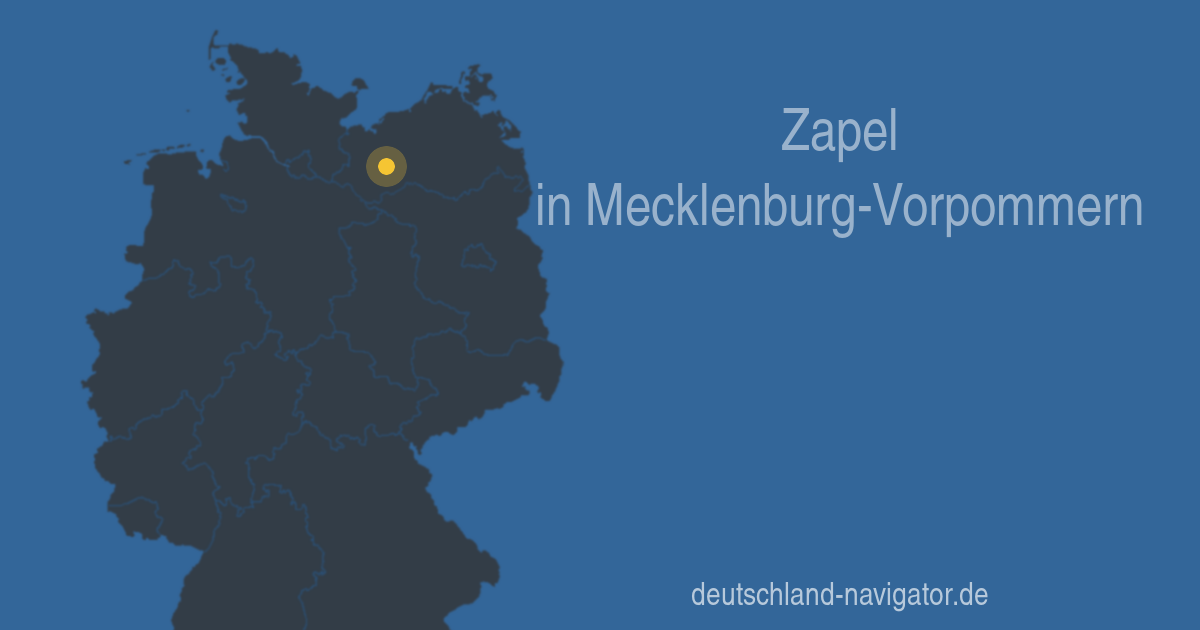 Zapel in Mecklenburg-Vorpommern - Karte, Infos und Wissenswertes über Zapel